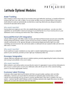Latitude WMS Optional Modules | PathGuide Technologies